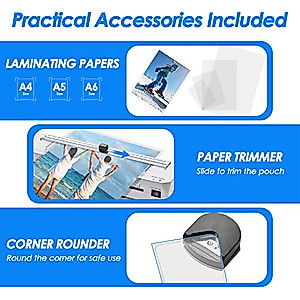 Laminator Machine, 13 Inch Thermal Laminator with Laminating Sheets, A3 Poartable 4 in 1 Office Presentation Laminators for Home Office School Use, Quick Warm-Up and Jam-Free