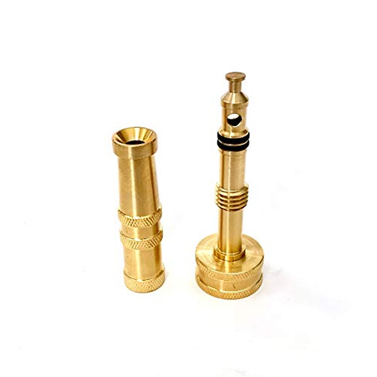 Kasian House Heavy-Duty Brass Garden Hose Nozzle, Easy Adjustable Twist Control Water Hose Sprayer Nozzle, Fits Standard Hoses, Garden Sprayer, Spray Nozzle