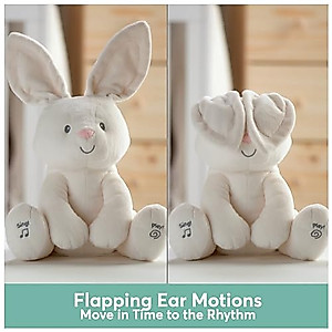 GUND Baby Flora The Bunny Animated Plush, Singing Stuffed Animal Toy for Ages 0 and Up, Cream, 12" (Styles May Vary)