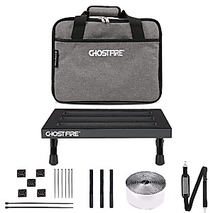 Ghost Fire Guitar Pedal Board Aluminum Alloy Super light Effect Pedalboard with Carry Bag (13.7''x10.6''SPL-2.5)