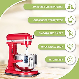 Mixer Sliding Tray for KitchenAid 5-8 Qt Bowl Lift Stand Mixer - Metal Rolling Tray Kitchen Countertop Appliance Slider Storage Moving Caddy with Wheel for KitchenAid 5-8 Qt Stand Mixer