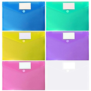 11 Pack Clear Plastic Filing Envelopes | Document Organization