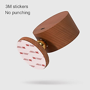 Wooden Magnetic Wall Sconce,Wireless Led Wall Mounted Reading Lights USB Rechargeable Light Stepless Dimming Night Lights Magnetic Cabinet Light,Lamps for Kid Study Bedside (Sapele)