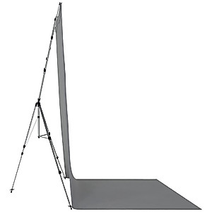 Westcott 8'x13' Neutral Gray Sweep X-Drop Pro Wrinkle-Resistant Backdrop Kit - for Full-Length Portraits, Group Photos, and Photo Booths