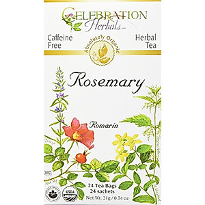 CELEBRATION HERBALS Rosemary Leaf Tea Organic 24 Bag, 0.74 Ounce