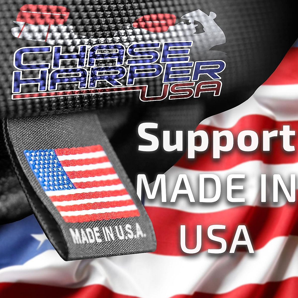 Chase Harper USA 9100 - Buddy Tow - Tough Military spec Nylon Webbing (1785 lb. Test) 12' x 1" - Black