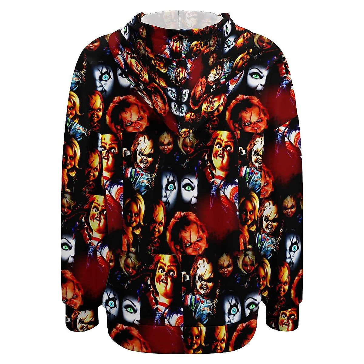 ZHANGXM Women's Pullover Autumn Soft and Comfortable Chucky Slim Fit Loose Hip-Hop Long-Sleeved Sweatshirt Men 2XL