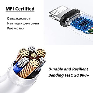 Apple Earbuds Headphones - in-Ear Noise Cancelling Wired Earbuds with Lightning Connector - [Apple MFi Certified] - Compatible with iPhone 14/13/12/11/XR/XS/8/7 - Built-in Microphone & Volume Control