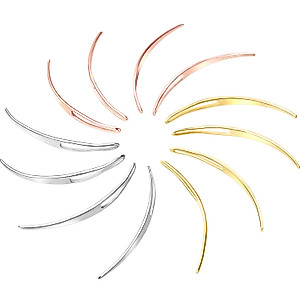 WILLBOND 12 Pieces Interlocking Tool Dreadlocks Kit, Easyloc Hair Tool for Maintaining Your Dreadlock, Unisex (Gold, Silver, Rose Gold)