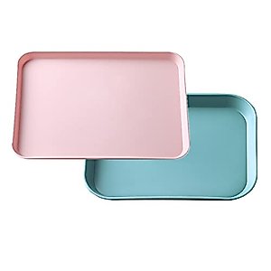 Serving Tray, Serving Platter-2pack Rectangle Serving Decoration Trays for Home, Diner Room,Coffee Shop, Commercial Kitchen, Restaurant, & Hotel