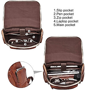 BOSTANTEN Men Leather Backpack bundle Mens Belts