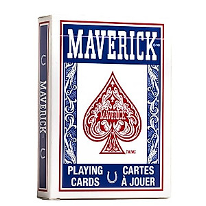 Maverick Playing Cards, Standard Index, Red and Blue, 12 Pack
