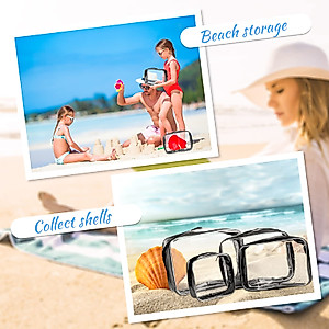 Rcybeo Clear Makeup Bags, 4 Pack Cosmetic Bags with Zipper Portable PVC Toiletry Carry Pouch for Travel, Bathroom and Organizing