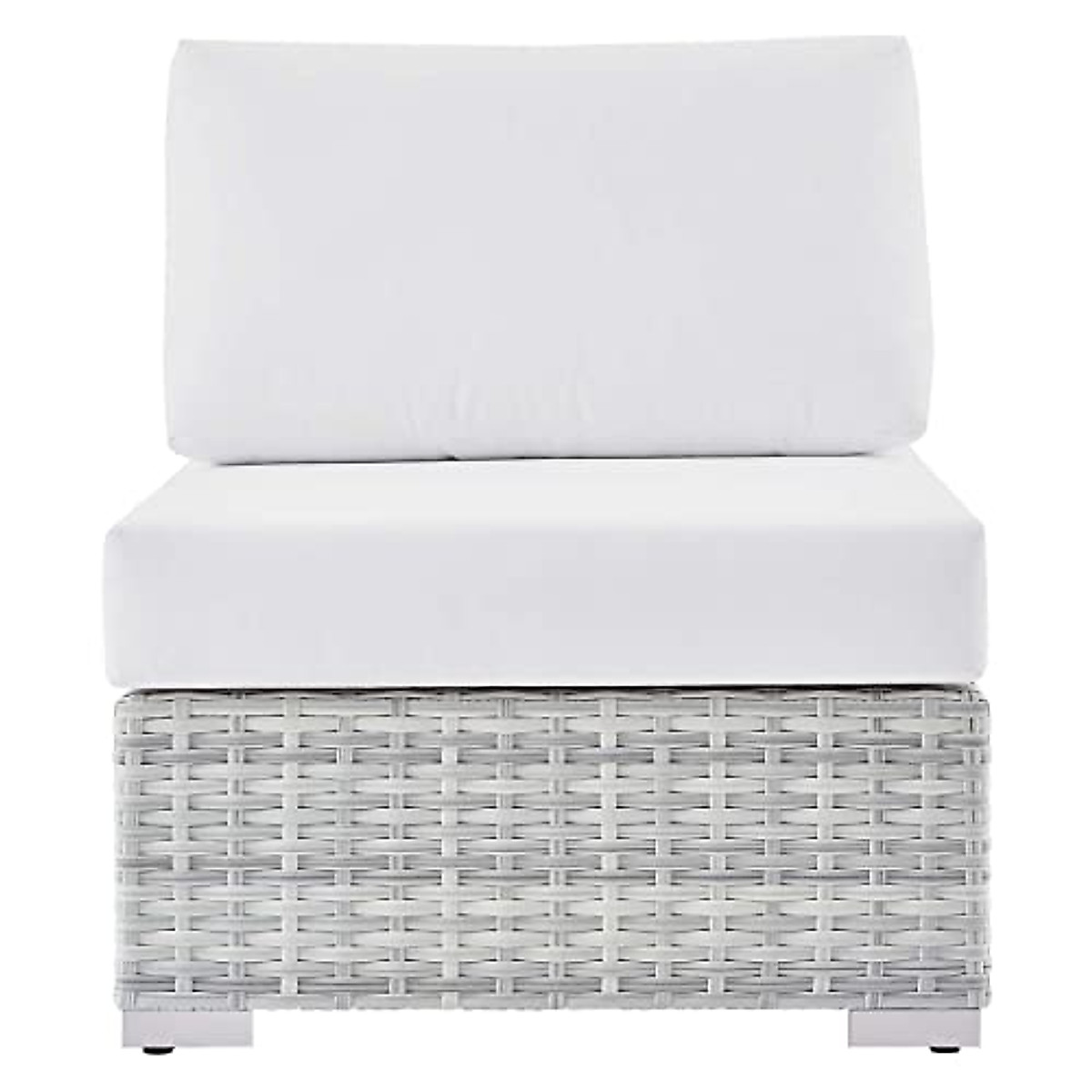 Modway EEI-4298-LGR-WHI Convene Outdoor Patio Chair Armless, Light Gray White