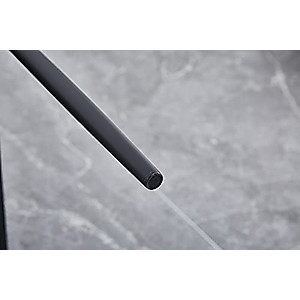 Majnesvon A Set of 4 Leather Dining Chairs with Cushion and High Back, Painted Metal Legs, Suitable for Dining Room,Kitchen,Restaurant (Light Grey)