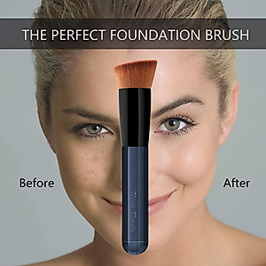 Foundation Brush, Flat Top Kabuki Foundation Brush for Liquid Makeup, Cream, Powder, Travel Size Face Foundation Blending Makeup Brushes (131)