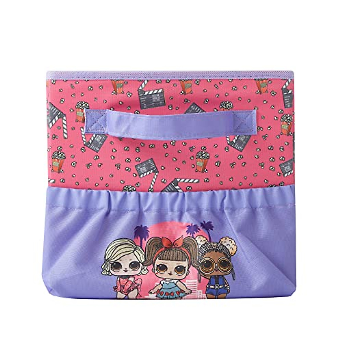 Idea Nuova LOL Surprise Kids Collapsible Storage Organizer Bin with Front Pocket,9" H x 10" W x 15" L