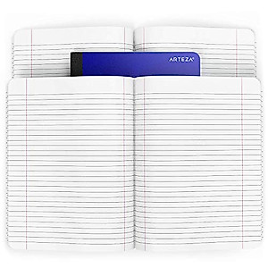 ARTEZA Composition Notebooks, 9.75 x 7.5 Inches, Pack of 8, 100 Sheets Each, College Ruled Books for Studying and Taking Notes