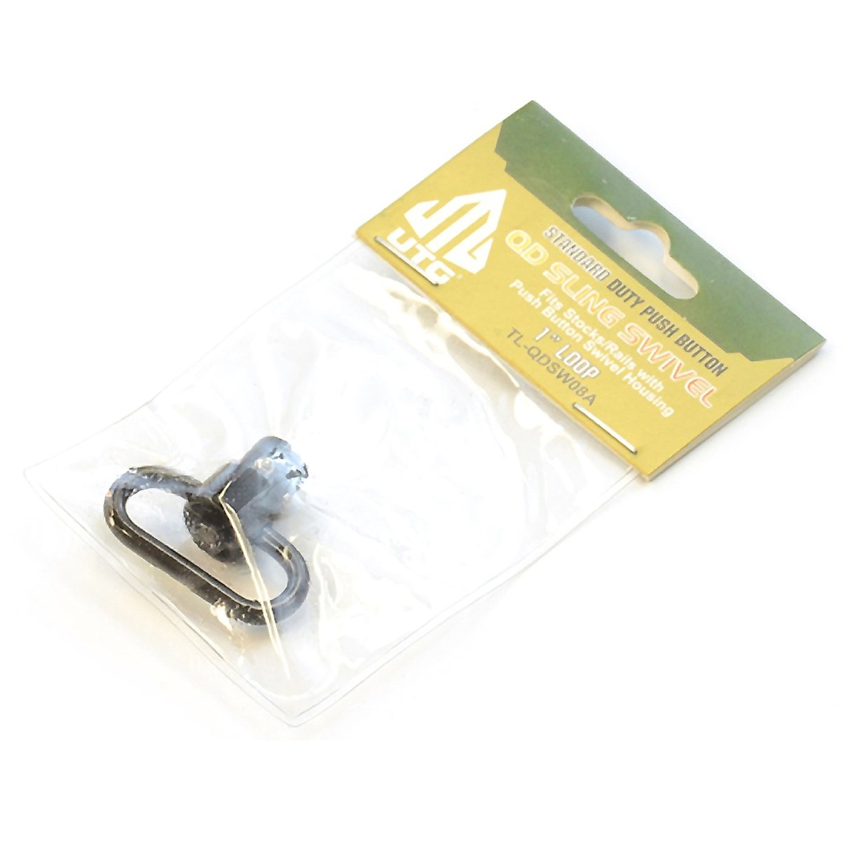 UTG Standard Push Button QD Sling Swivel, 1" Loop , Black