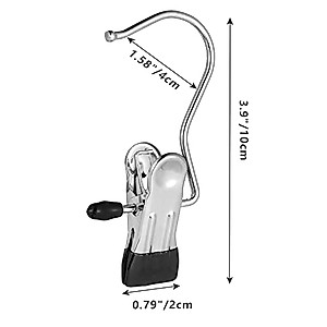 Frezon 15 Pack Boot Hanger Legging Organizer for Closet, Boot Holder, Hanging Clips, Portable Multifunctional Hangers Single Clip Space Saving for Jeans, Hats, Tall Boots, Towels(Black)