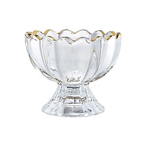 Ice Cream Bowl Glass Dessert Cup Small Cute Footed Clear Glass Ice Cream Cups with Phnom Penh Perfect for Ice Cream Dessert Smoothie Milkshake Fruit Salad,5oz