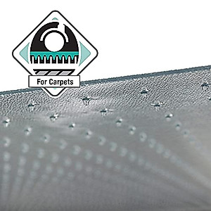 Cleartex Floortex Advantagemat 48-inch x 79-inch Rectangular Chair Mat for Carpets up to 1/4-inch , Vinyl (1120025EV)