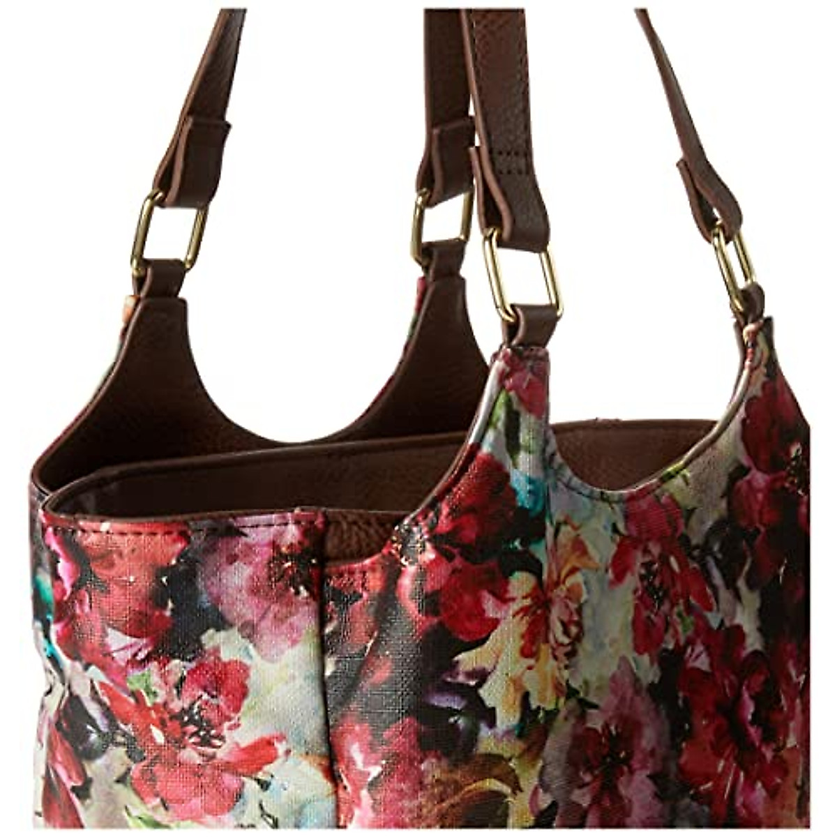 Bueno of California womens Double Handle Scoop Tote Carriers Bag Briefcase Handbag, Watercolor, X-Large US