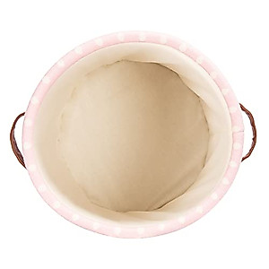 Safavieh Baby Collection Dottie Pink Cotton Nursery Storage Basket with Handles (Fully Assembled)