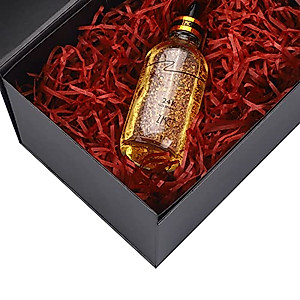 Gift Box 1PC 8x6x4 Inches, Collapsible with Magnetic Lid Closure Rigid Large Size Gift Packaging Box for Valentine's Day Set, Mother's Day, Father's Day, Party, Weddings, Birthdays (Matte Black)