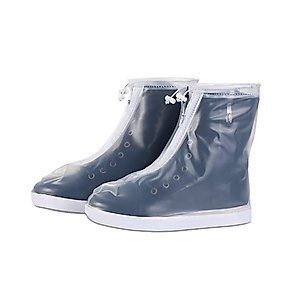 Zbyoujer Waterproof Shoe Covers - Boot Covers Shoe Covers for Rain Overshoes Reusable Over Shoes Galoshes Shoe Protectors with Waterproof Zipper Not-Slip Rain Shoe Covers for Women and Men