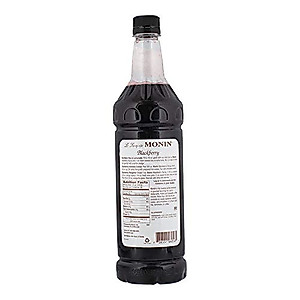 Monin - Blackberry Syrup, Delicious Berry Flavored Syrup, Cocktail Syrup, Authentic Flavor Drink Mix, Simple Syrup for Iced Tea, Lemonade, Cocktails, & More, Clean Label, Gluten-Free (1 Liter)