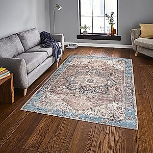 Bellini Rugs Machine Washable Rug with Non Slip Backing, Living Room Rug, Kitchen Area Rug, Pet Friendly Area Rugs, Throw Rugs for Entryway, Home Floor Decor, 3' x 5'