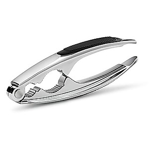 New Star Foodservice 27969 Die Cast Zinc Alloy Lobster Nutcracker Seafood Cracker with Soft Rubber Grips, 6", Silver