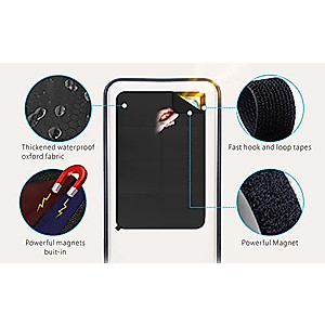 DoPake Thicken RV Door Window Shade Cover,Magnetic No Drill Foldable Velcro RV Blackout Window Cover,Waterproof Oxford Fabric,UV Rays Protection,Camper Trailer Door Window Sunshade Cover 16 x 25 inch