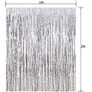 Haimimall 21st Birthday Decorations for Her Him, Finally Legal 21st Birthday Decorations inclouding Finally Legal Banner,Finally 21 Sash,Silver Metallic Tinsel Foil Fringe Curtains Photo Backdropand