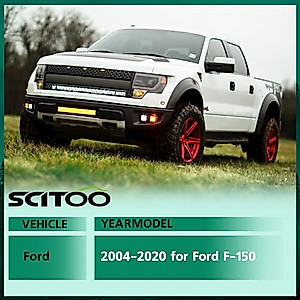 SCITOO 1.5 inch Leveling Lift Block Kits with Extra Long Square Leaf Spring Axle U Bolts 2004-2018 for Ford for F-150 2WD/4WD