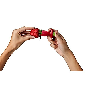 Chef'n Original Stem Gem Strawberry Huller, Red/Green -