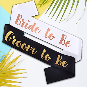 6 PACK Bachelorette Sashes for Bride and Bridesmaid, White Maid of Honor Team Bride Sashes for Bridal Shower or Bachelor Party Decorations