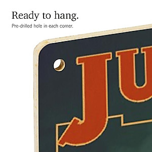 Lantern Press 6x9 Inch Wood Sign, Ready to Hang Wall Decor, Jupiter, Florida, Jupiter Lighthouse and Moon