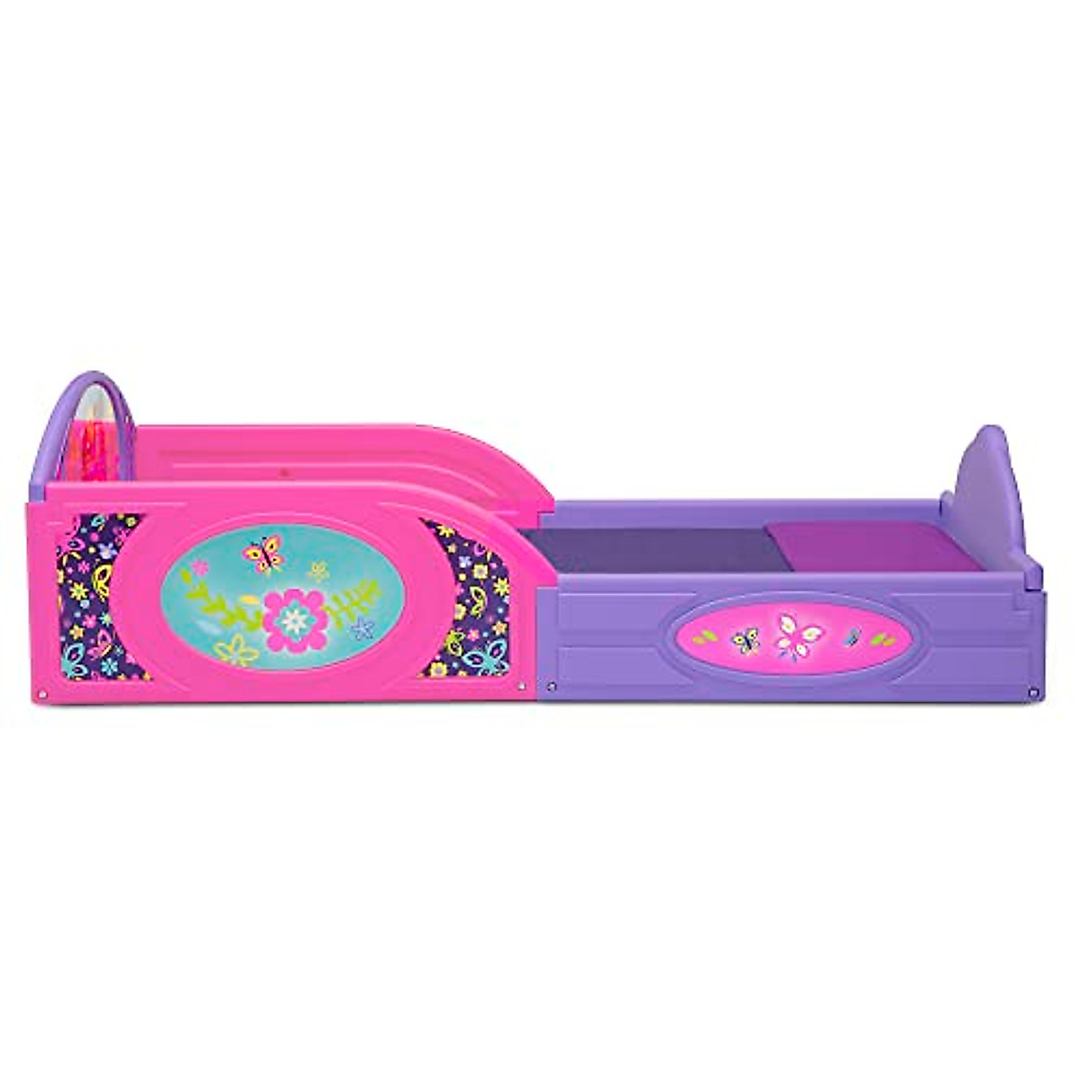 Disney Encanto Sleep and Play Toddler Bed with Built-in Guardrails by Delta Children