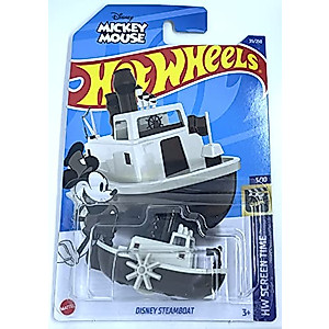 Hot Wheels- Disney Steamboat- HW Screen Time 3/10-[White]- 35/250