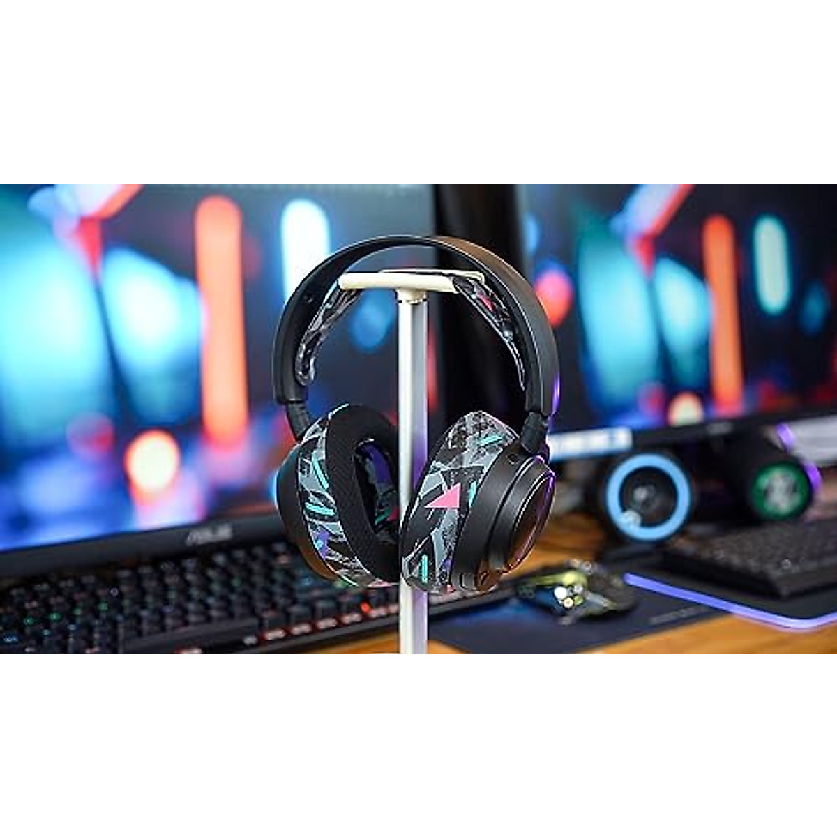 WC Headband Replacement for Arctis Nova Headsets by Wicked Cushions - Effortless Installation, Snug Fit, Unparalleled Durability, All with Personalized Designs | 90's Black