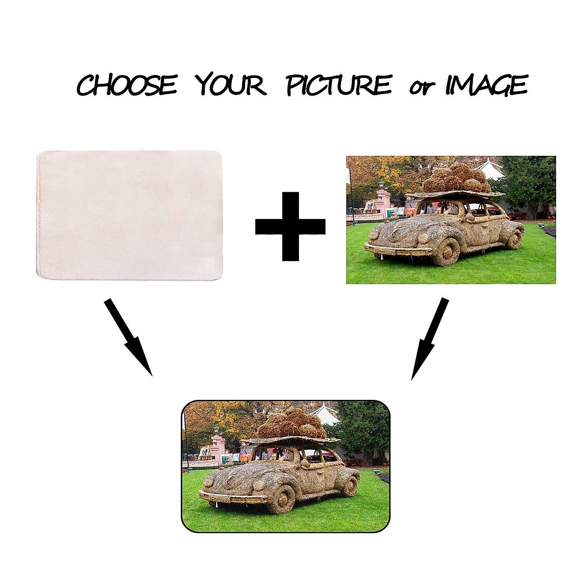 Personalized Doormat, Custom Photo Text Image Logo Non-Slip Washable Design Mat Indoor Outdoor for Bedroom Room Garden Office, Bathroom Home (27.6"x47.3")