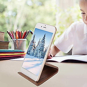 Rodipu Phone Holder, Wood Cell Phone Holder Stand for Cell Phone Holder, Cell Phone Holder Wood Tablet Holder(Walnut)