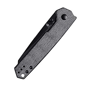 Kizer Domin EDC Knife, Black Micarta Handle Folding Knife, Thumb Stud Opening, 154CM Blade Knife Everyday Carry, V4516SC1