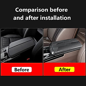 for Mercedes-Benz GLE GLS ML GL Class W166 X166 2012-2019 Carbon Fiber Car Center Console Armrest Box Panel Protection Cover Trim 350 400 500e 550 63 AMG S Accessory (Center Console with Mouse)