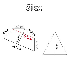 MCETO Outdoor Half Inner Mesh Tent,TX400PRO 5 Corner Tipi Hot Backpacking Hiking Bushcraft Travel Stove Equipment