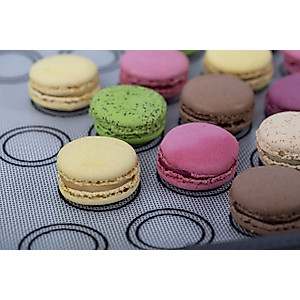 Silicone Baking Mats Set of 5 + 1 Spatula - 100% Non-Stick Reusable Food Safe Liners, Baking Sheets For Oven, Macaron