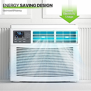 Magshion 8000 BTU Window Air Conditioner with Remote & App Control, 6 Modes – Cool, Dry, Auto-Restart, Fan, Sleep, Cools Rooms up to 350 Sq. Ft., Quiet AC Unit with Easy Install Kit