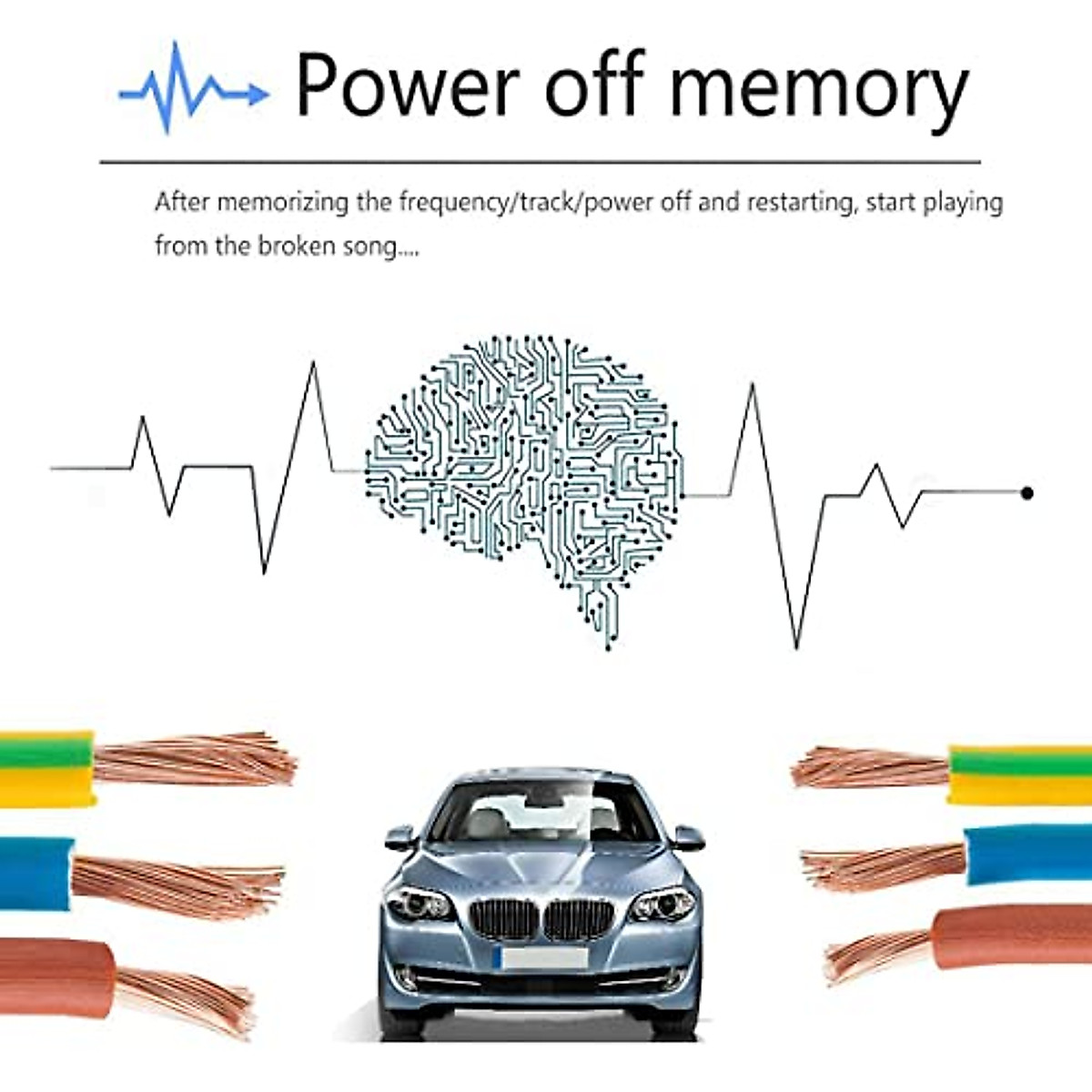 BOOMBOOST Car Stereo with Bluetooth, Car Radio with USB/SD/AUX Port, Car Audio FM Radio, Digital MP3 Player, Handsfree Calling with Wireless Remote Control